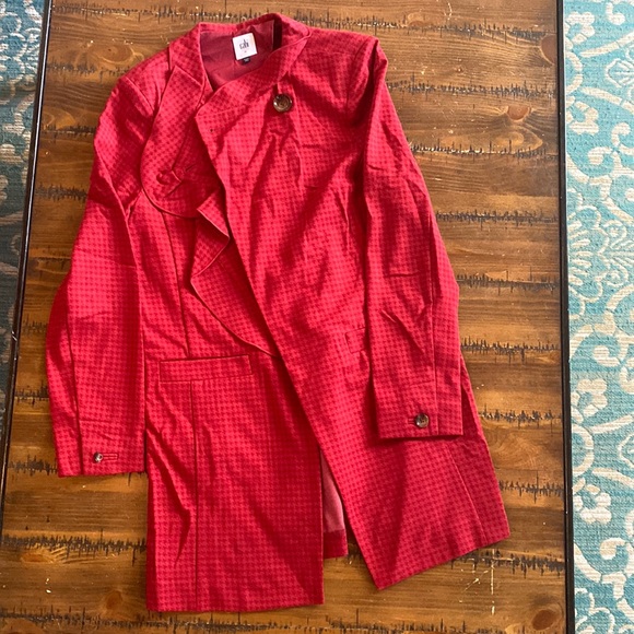 CAbi | Jackets & Coats | Cabi Long Red Dress Jacket Used Great ...